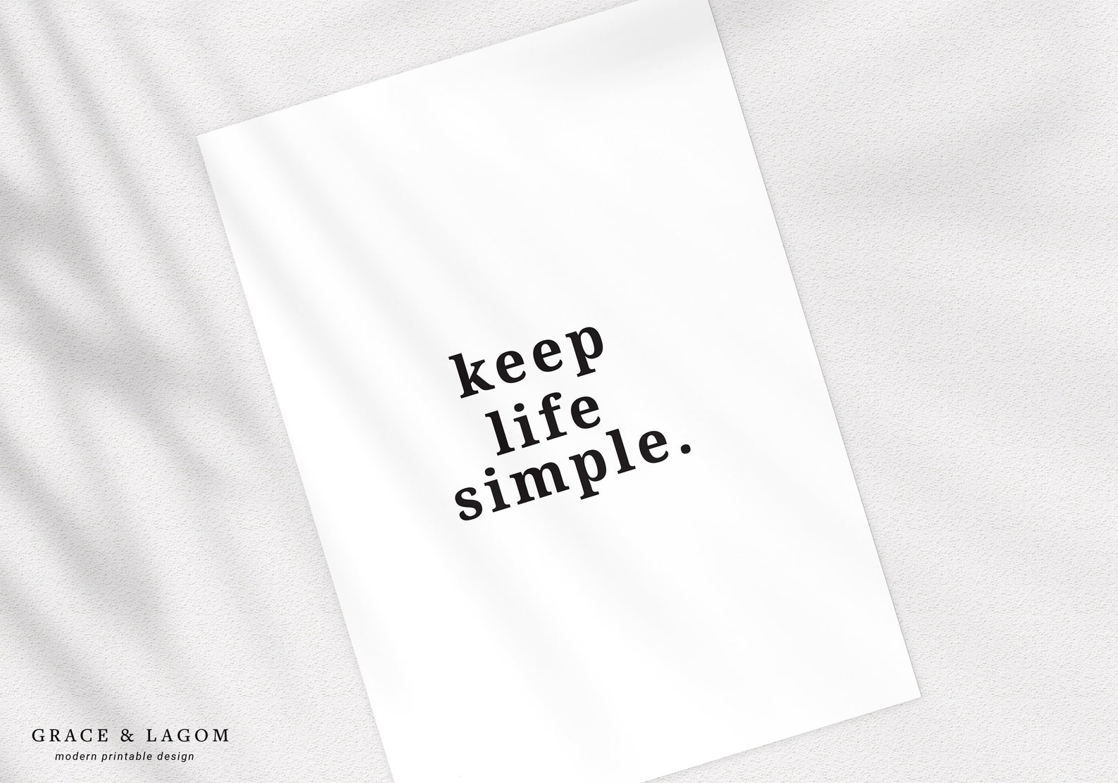 Keep Life Simple Printable Wall Art - Etsy