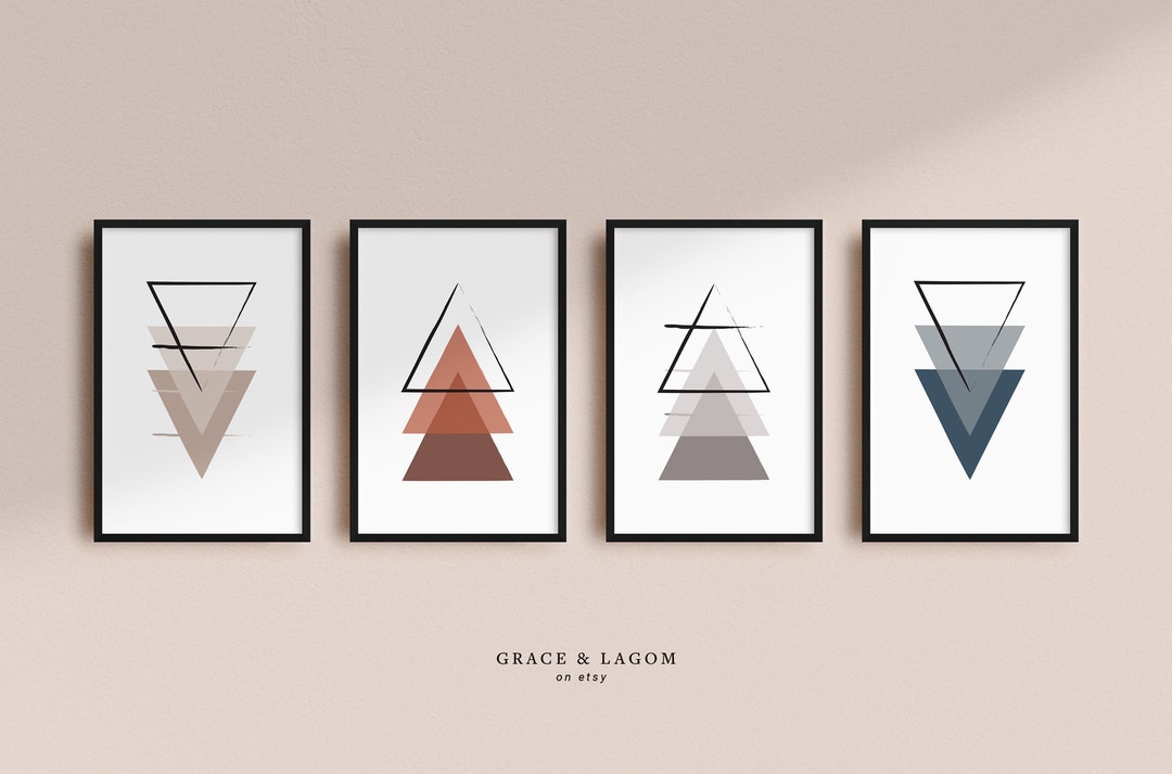 Four Elements Print Set | Earth Fire Wind Water | Printable Wall Art - Etsy