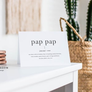 Pap Pap Definition | Fathers Day Printable Card | Printable Birthday ...