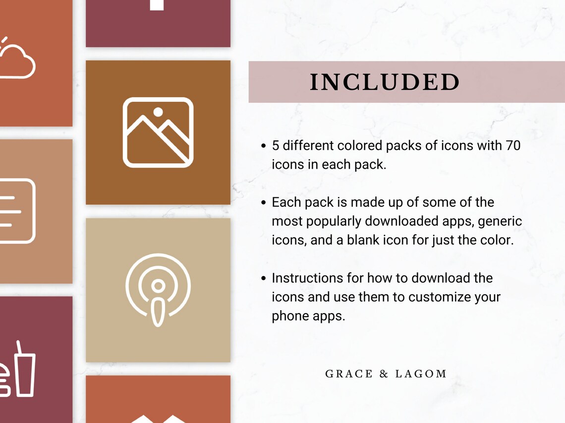 350 App Icons Fall Tones Pack Fall App Icons App Icons for IOS 14 - Etsy