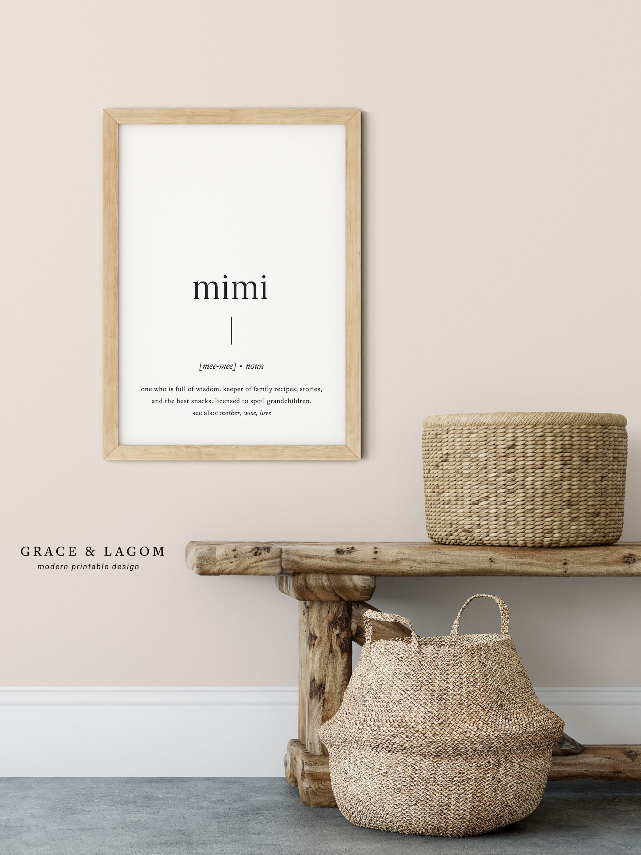 Mimi Definition | Printable Wall Art | Mothers Day Gift | Grandparents ...