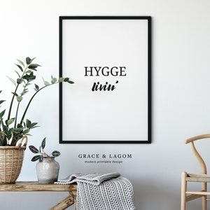 Hygge Livin | Hygge Printable | Printable Wall Art - Etsy
