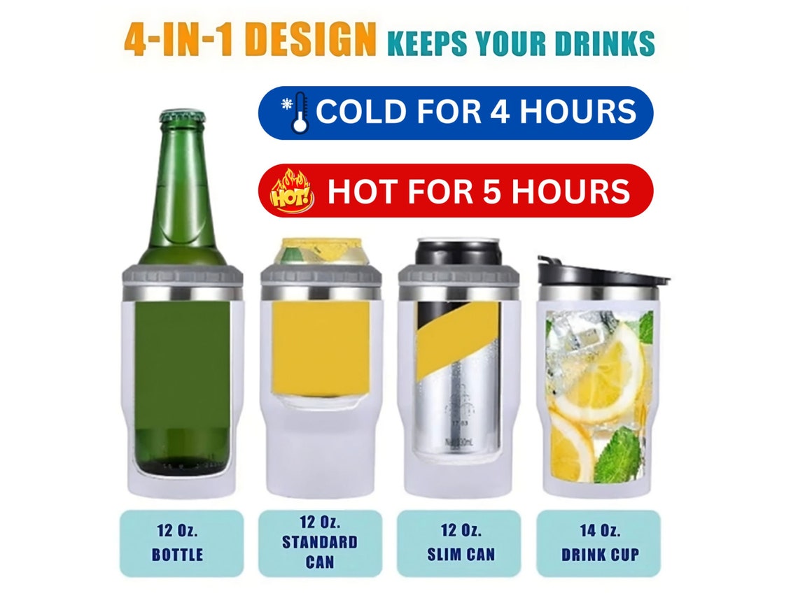 Funny Beer 4 in 1 Can Cooler PNG, Dad Beer 4 in 1 Can Cooler Designs ...