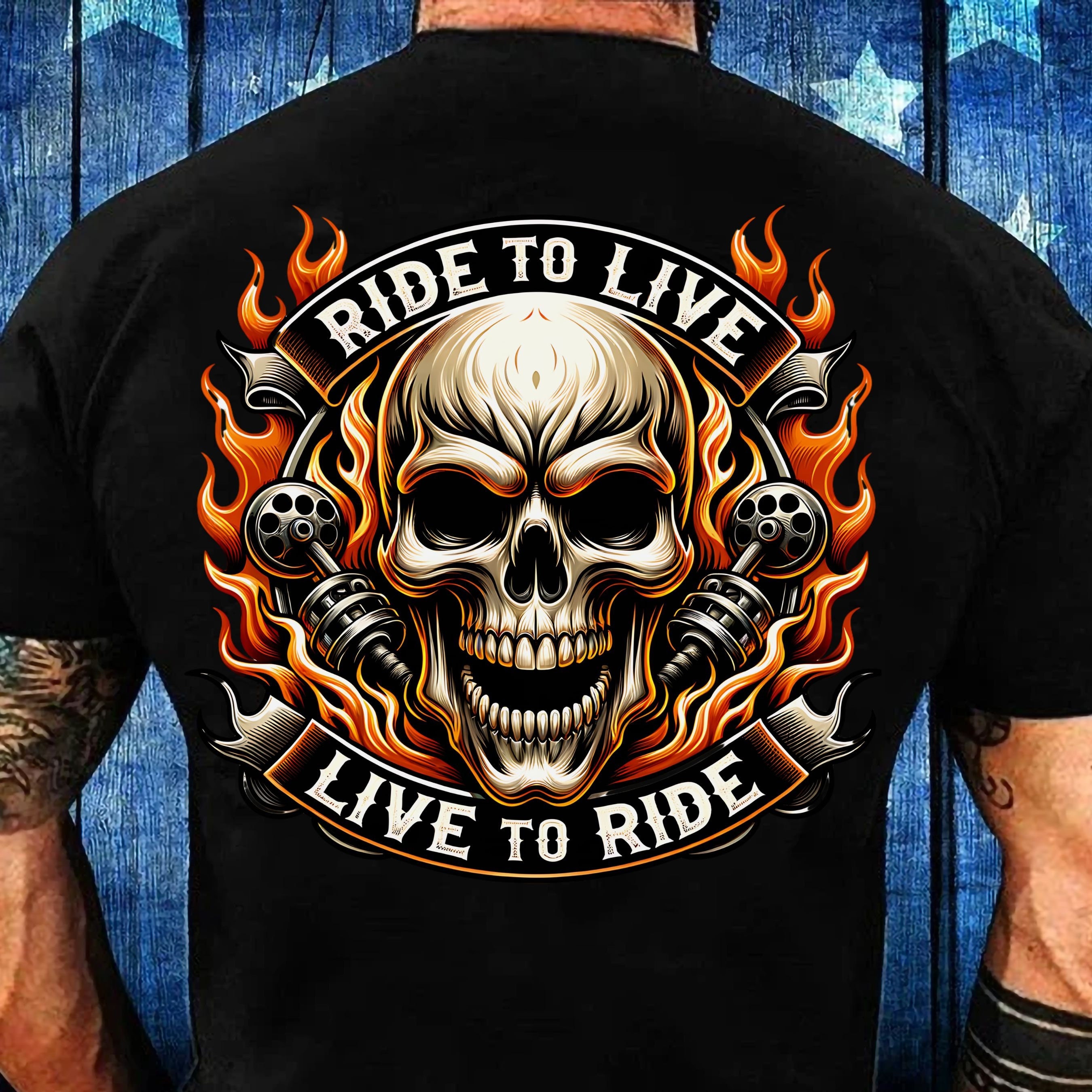 Ride to Live, Live to Ride PNG Sublimation Design, Rider Skull PNG ...