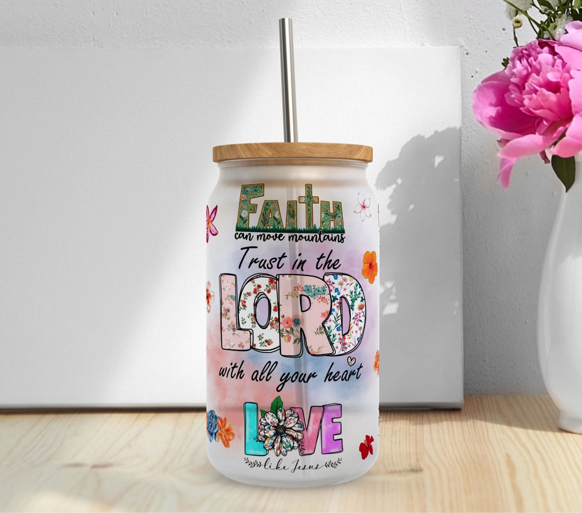 Christian Bible Verse Affirmations 16 Oz Libbey Glass Can Tumbler ...
