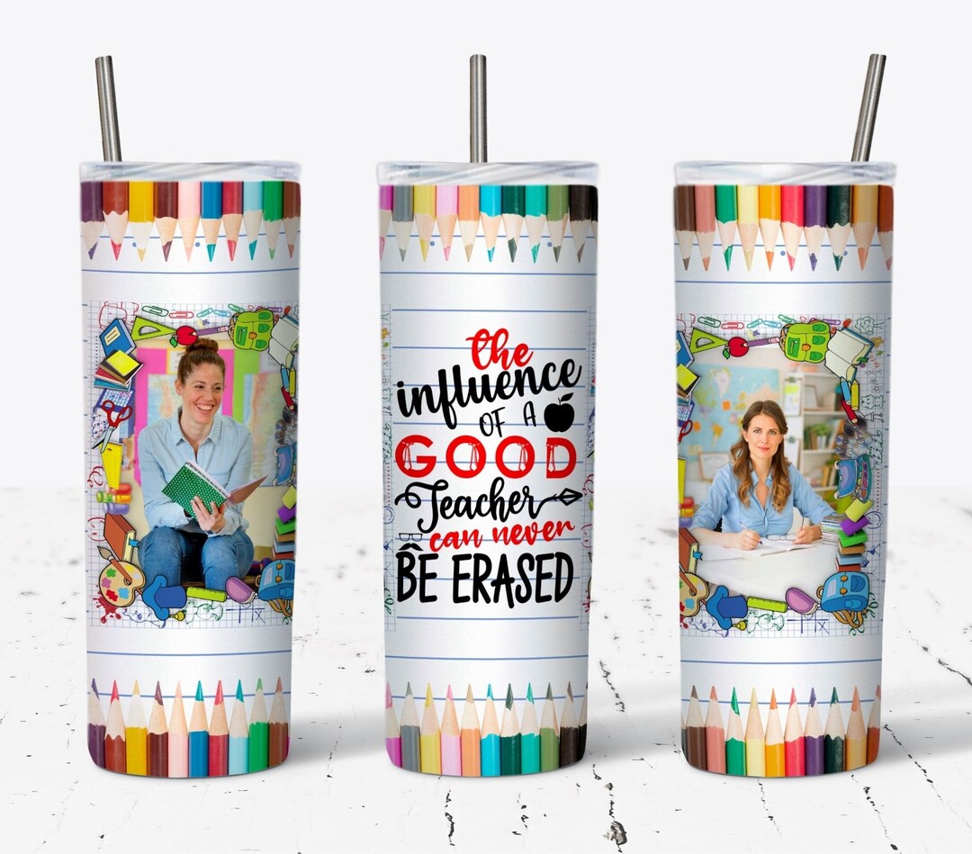 20oz Skinny Tumbler Teacher Appreciation, Add Your Own Photo ...