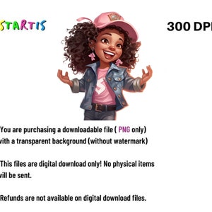 10 PNG Happy Little Black Girls Bundle, Little Black Girl PNG Clipart ...