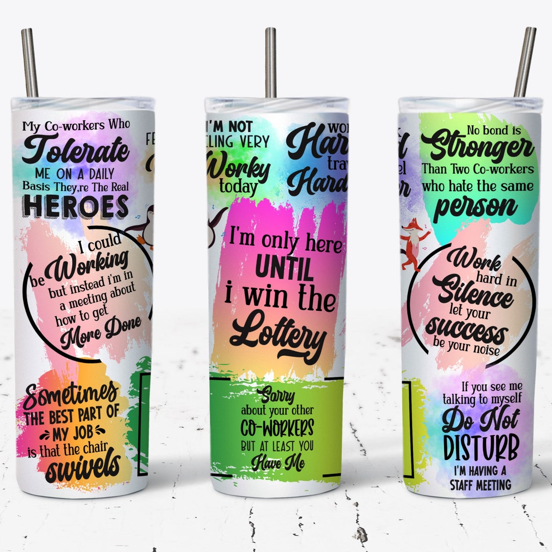 Funny Office Tumbler Wrap, 20oz Skinny Tumbler Sublimation Design, PNG ...