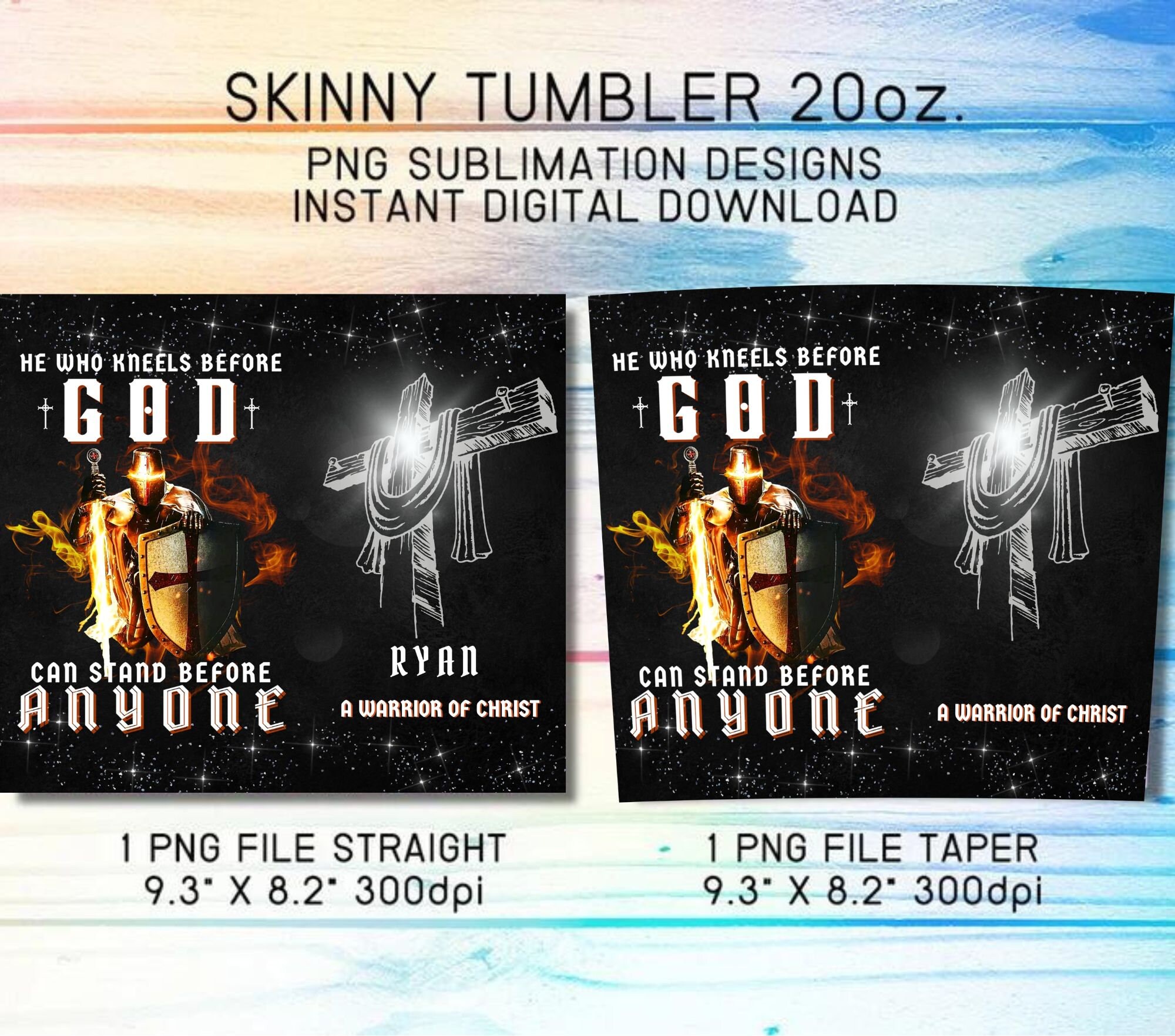 He Who Kneels Before GOD 20oz Skinny Tumbler Sublimation Design PNG ...