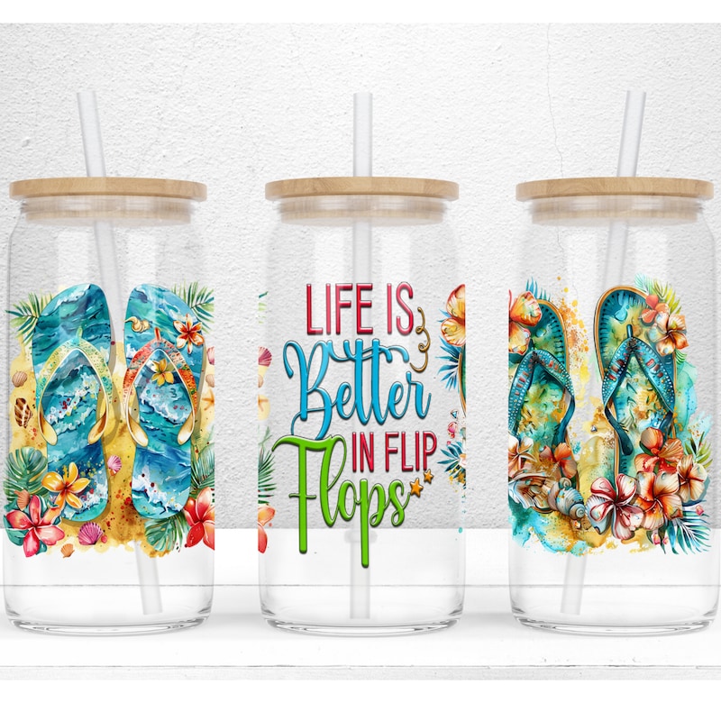 Flip Flop Glass - Etsy