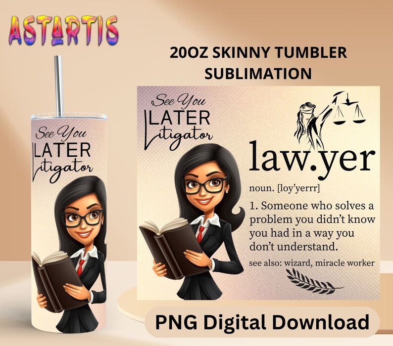 Funny Lawyer Definitiontumbler Wrap for 20 Oz. Skinny Tumbler PNG ...
