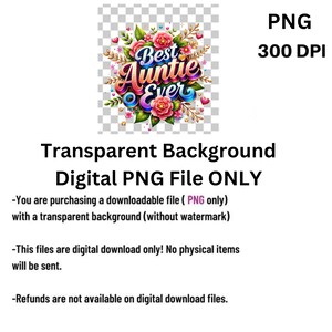 Best Auntie Ever PNG, BAE Png Sublimation Design Download, Aunt Love ...