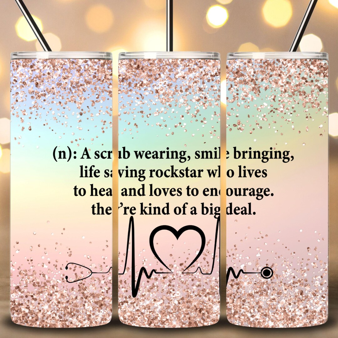 Nurse Definition 20 Oz Skinny Tumbler Design, Funny Nurse Tumbler Wrap ...