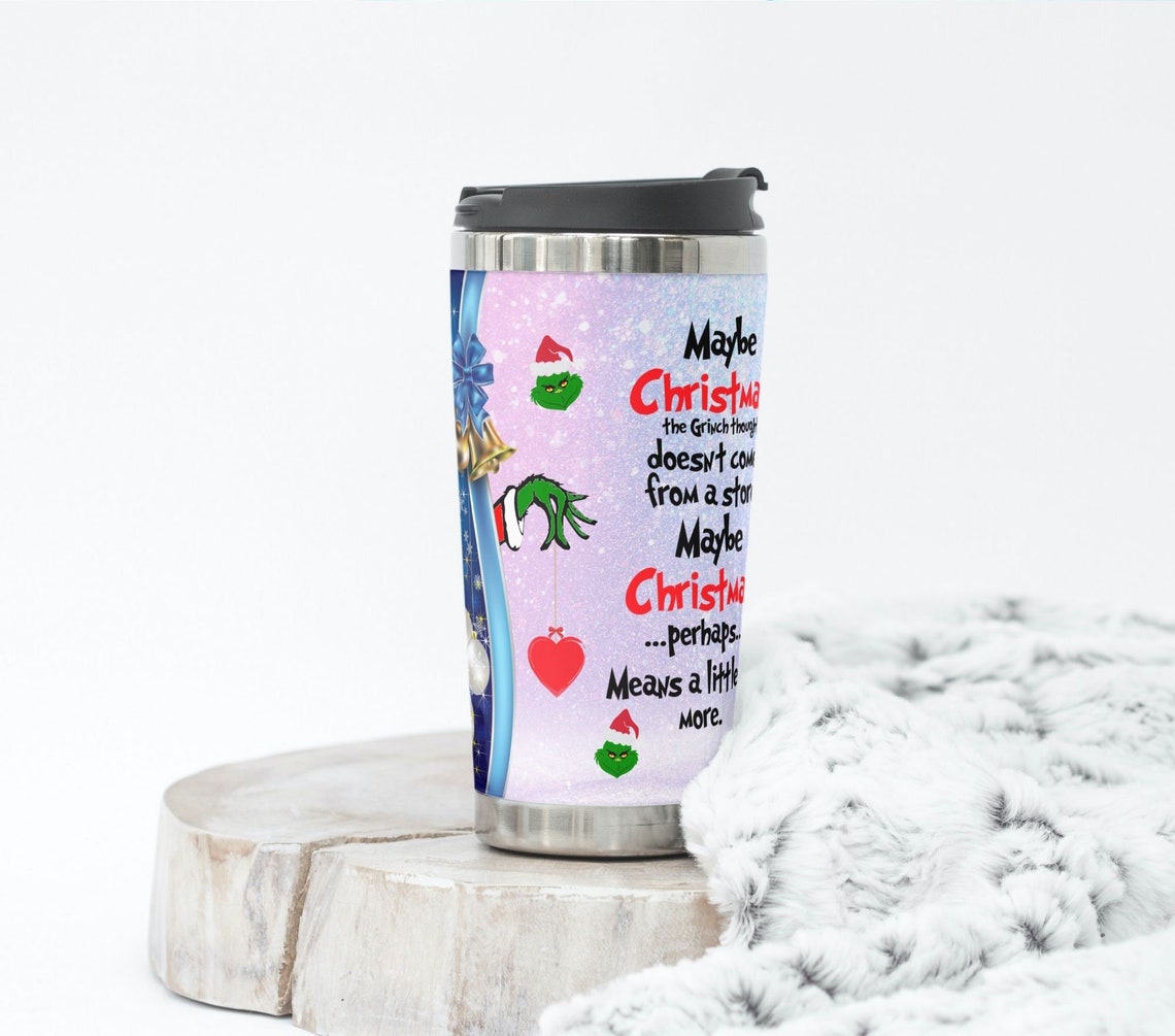 Maybe Christmas Means a Little Bit More Grinch Tumbler PNG - Etsy