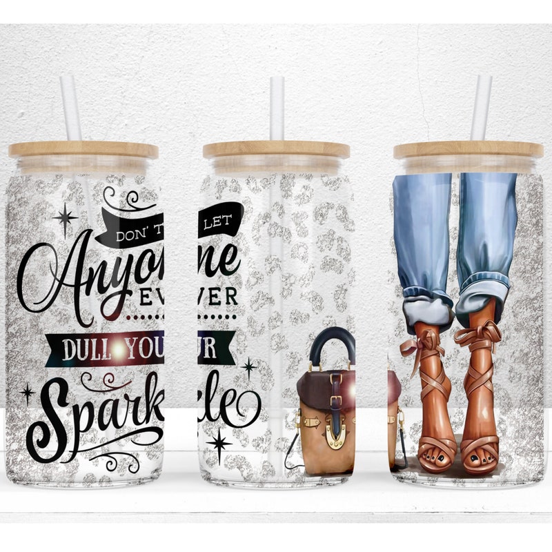 Rhinestone 16 Oz Glass - Etsy