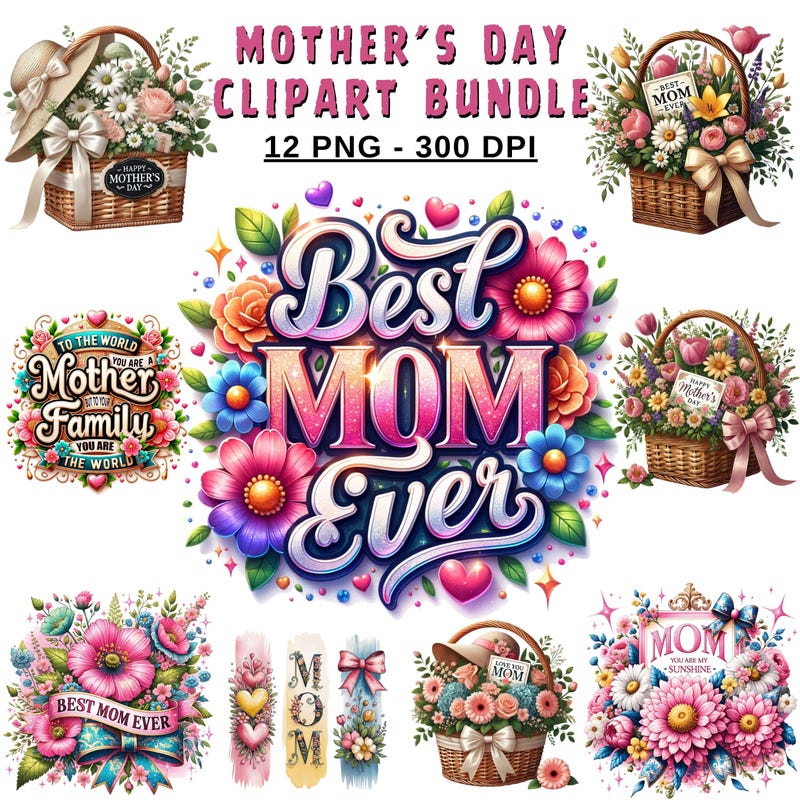 Mothers Day Clipart - Etsy