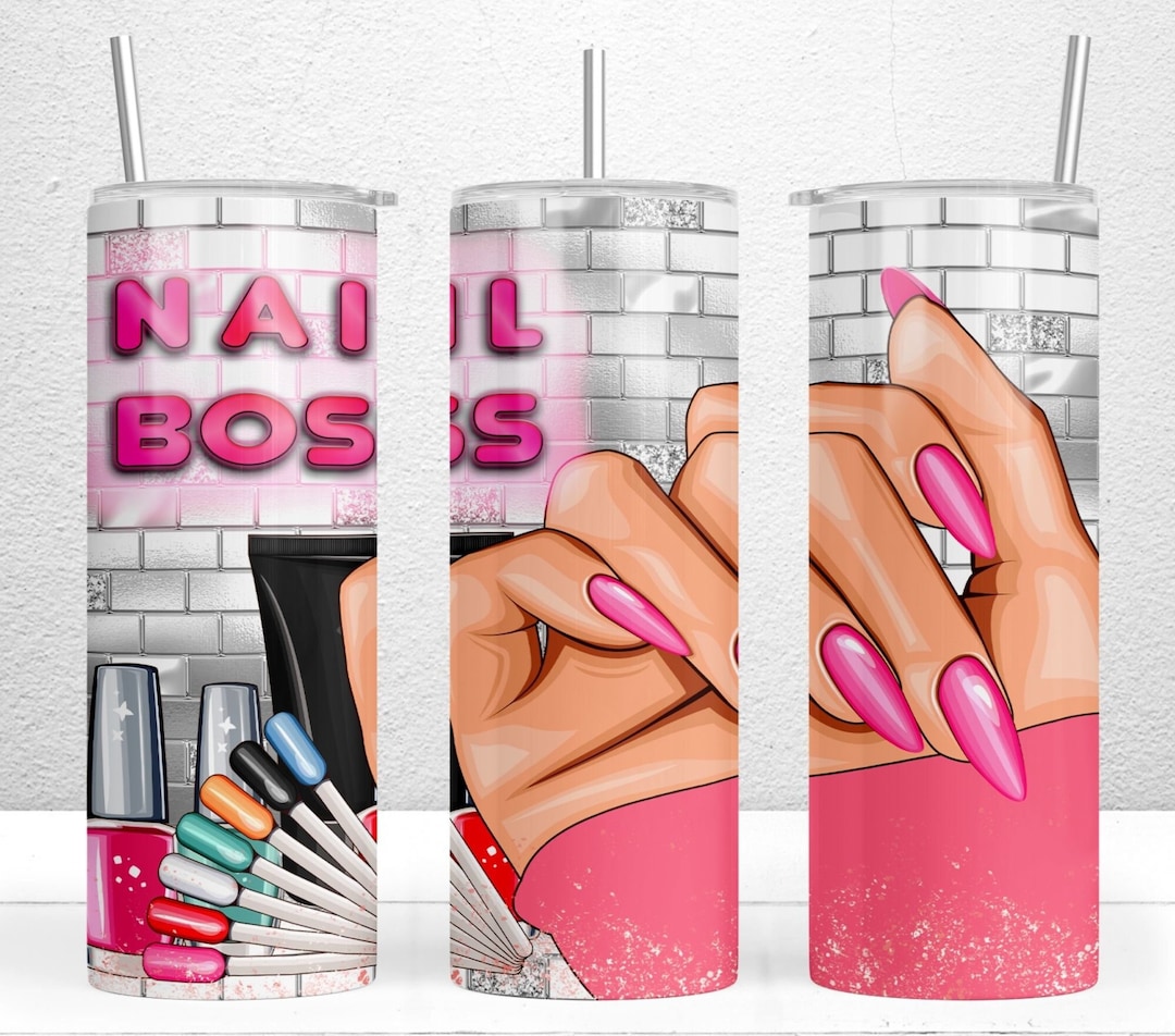 Nail Boss Tumbler Wrap, 20oz Skinny Tumbler Wrap Digital Download, Nail ...