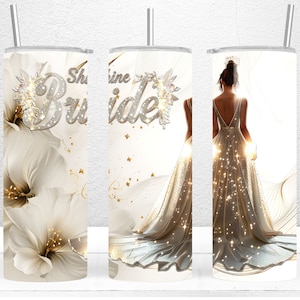 In My Bride Era 20oz Skinny Tumbler, Bride Tumbler Wrap, Shine Bride ...