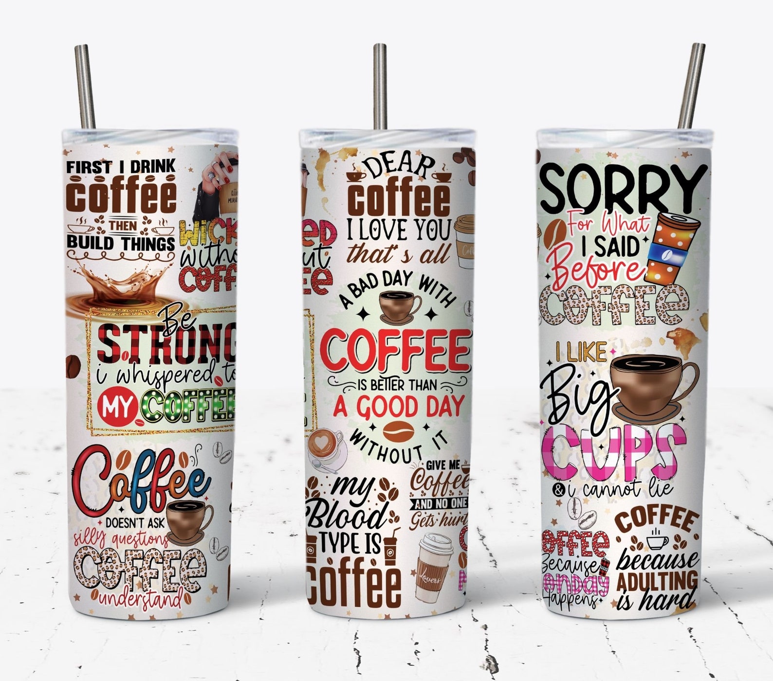 10 Funny Tumbler Wrap Bundle Sarcastic PNG, 20oz Skinny Tumbler, Funny ...