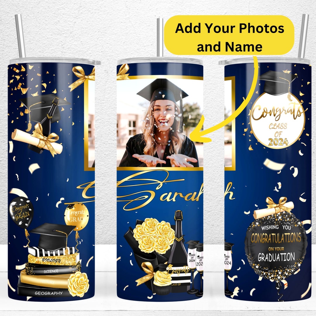 Graduation Tumbler Wrap - Add Your Own Photo Graduation 2024, 20oz ...