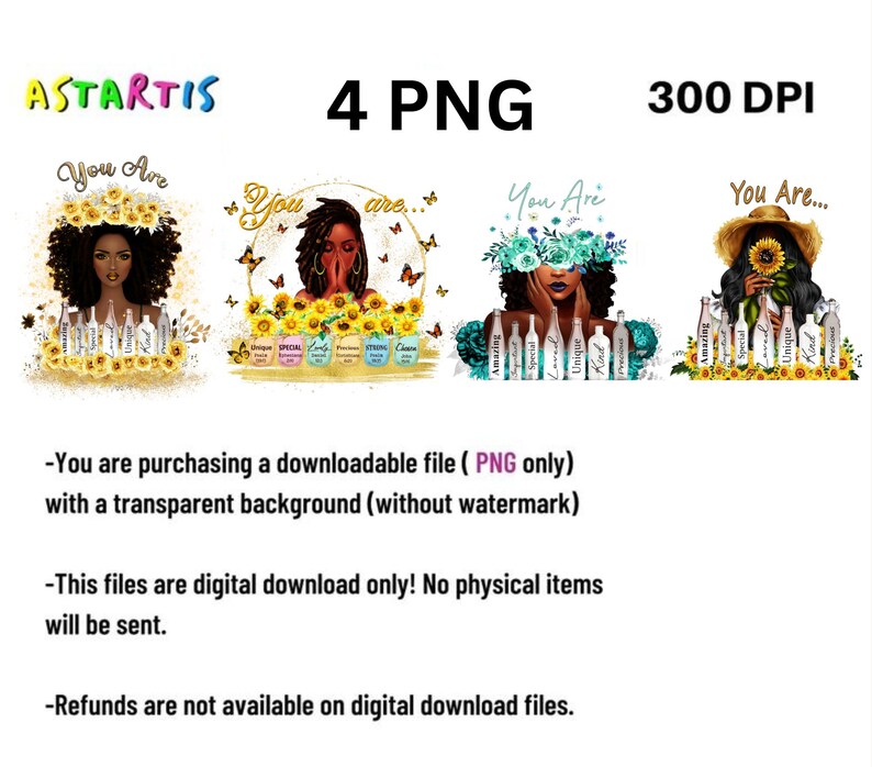 Black Woman Bundle PNG, You Are Png, Afro Queen PNG, Melanin Girl ...