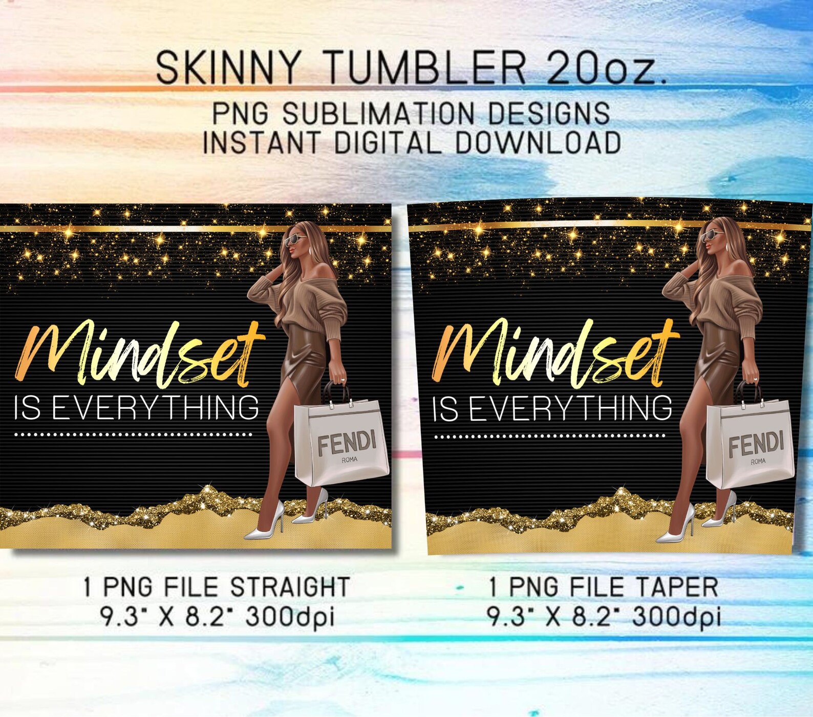 Boss Lady Mindset Sublimation Design Wraps for 20 Oz. Skinny - Etsy