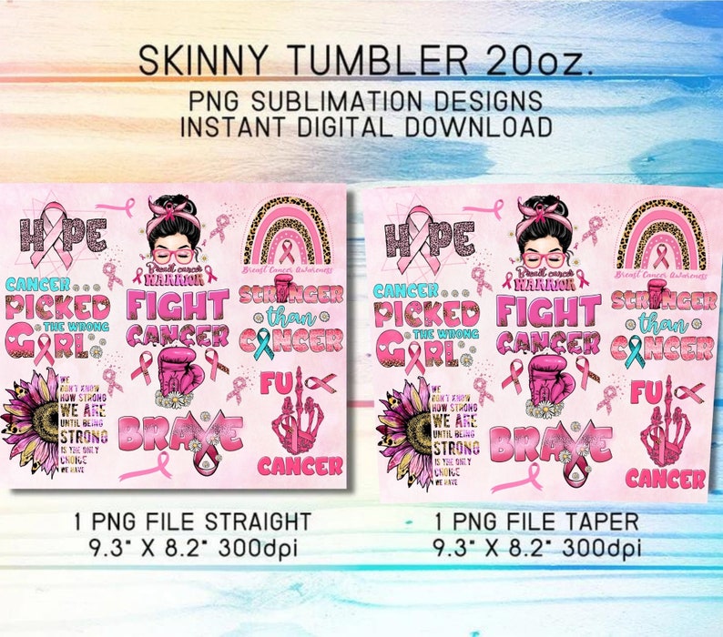 Breast Cancer Awareness Ribbon Motivational Tumbler for 20oz - Etsy