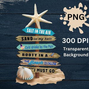 Salt in the Air Sand in My Hair PNG, Digital Design, Sublimation Design ...