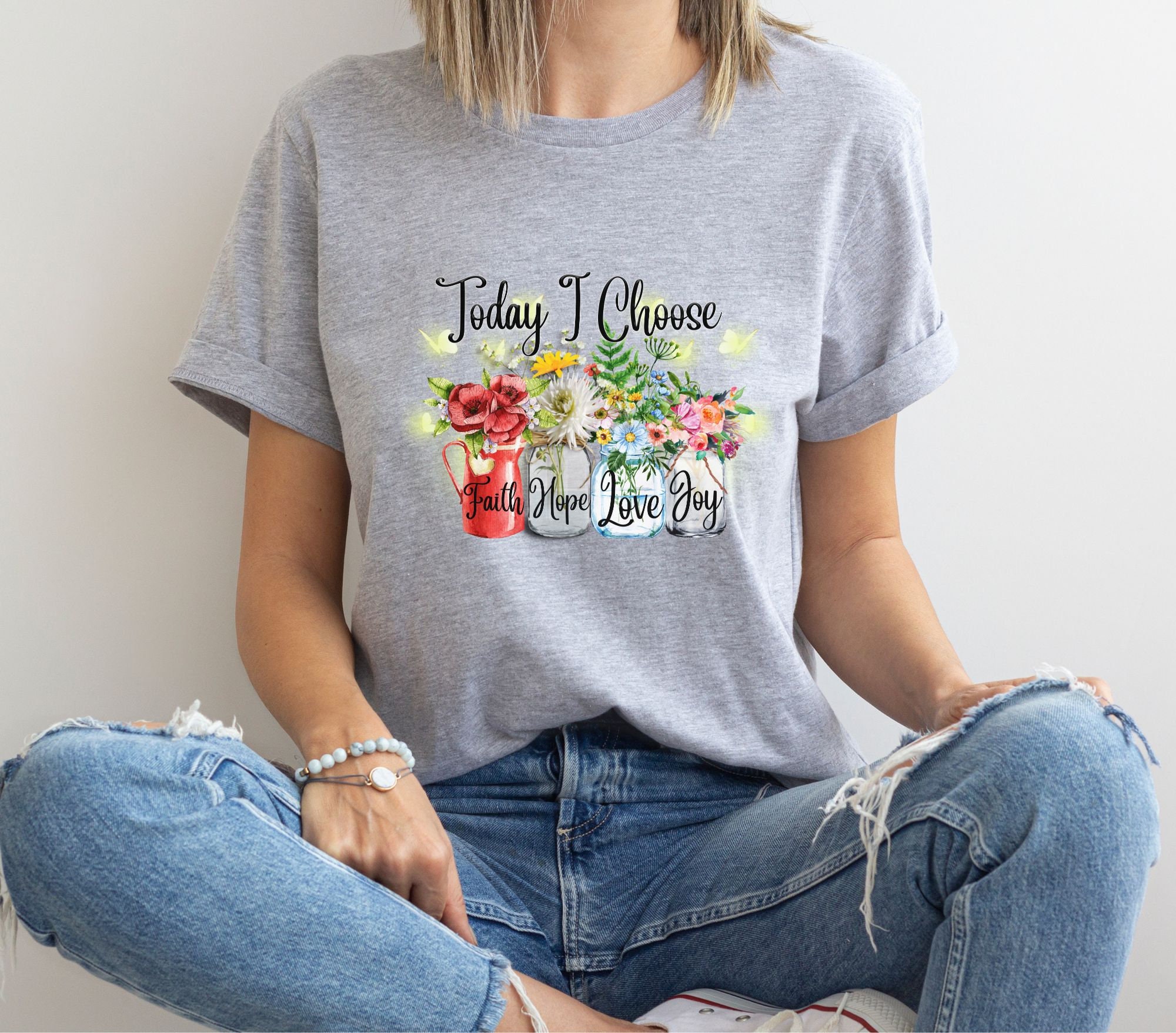 Today I Choose Joy Faith Hope Love, PNG Sublimation, Digital File ...