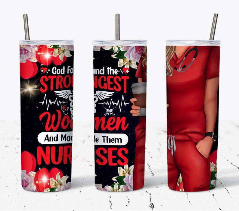 20oz Skinny Tumbler God Found the Strongest Women and Made - Etsy