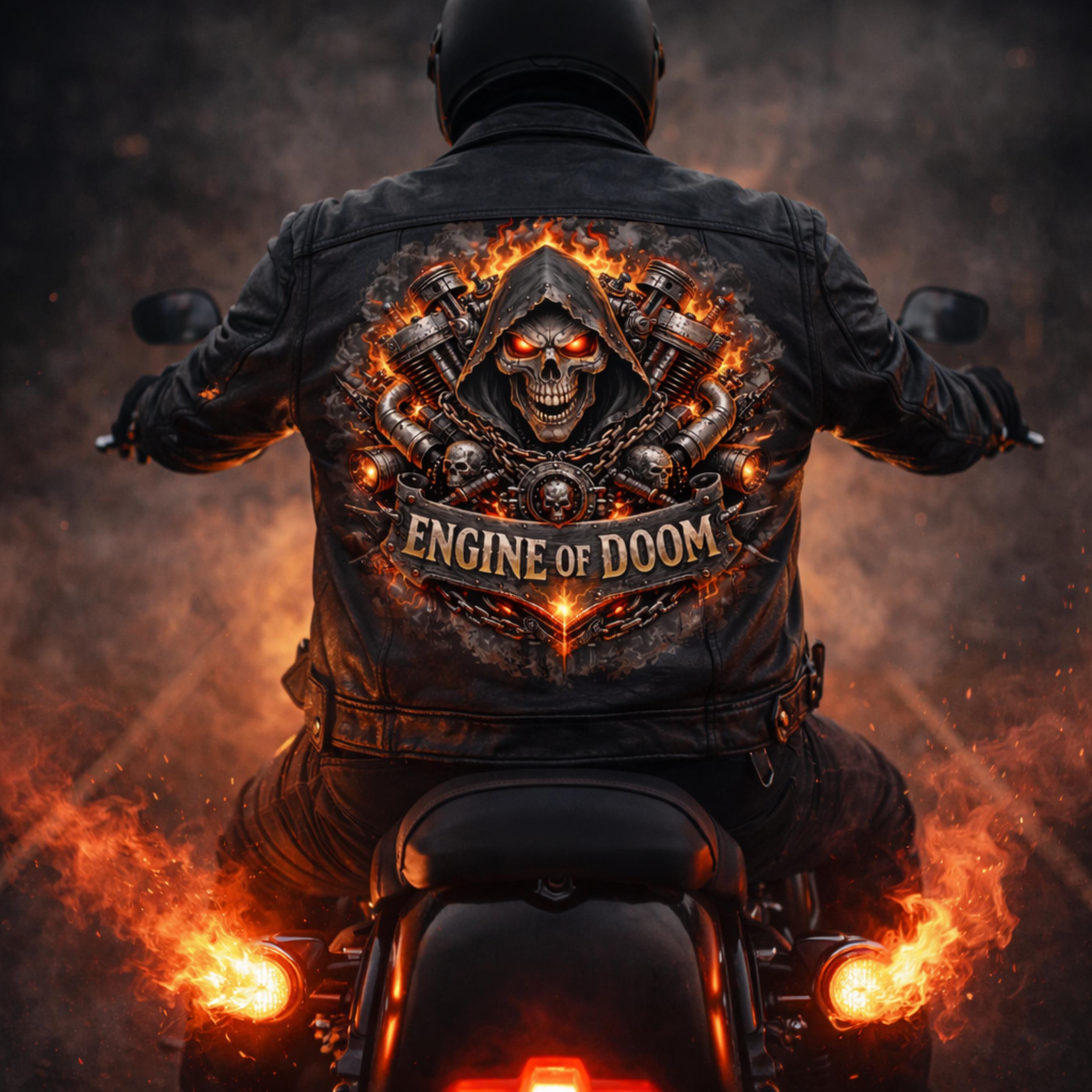 Engine of Doom PNG Sublimation Design, Biker Skull Shirt, Gothic Skull ...