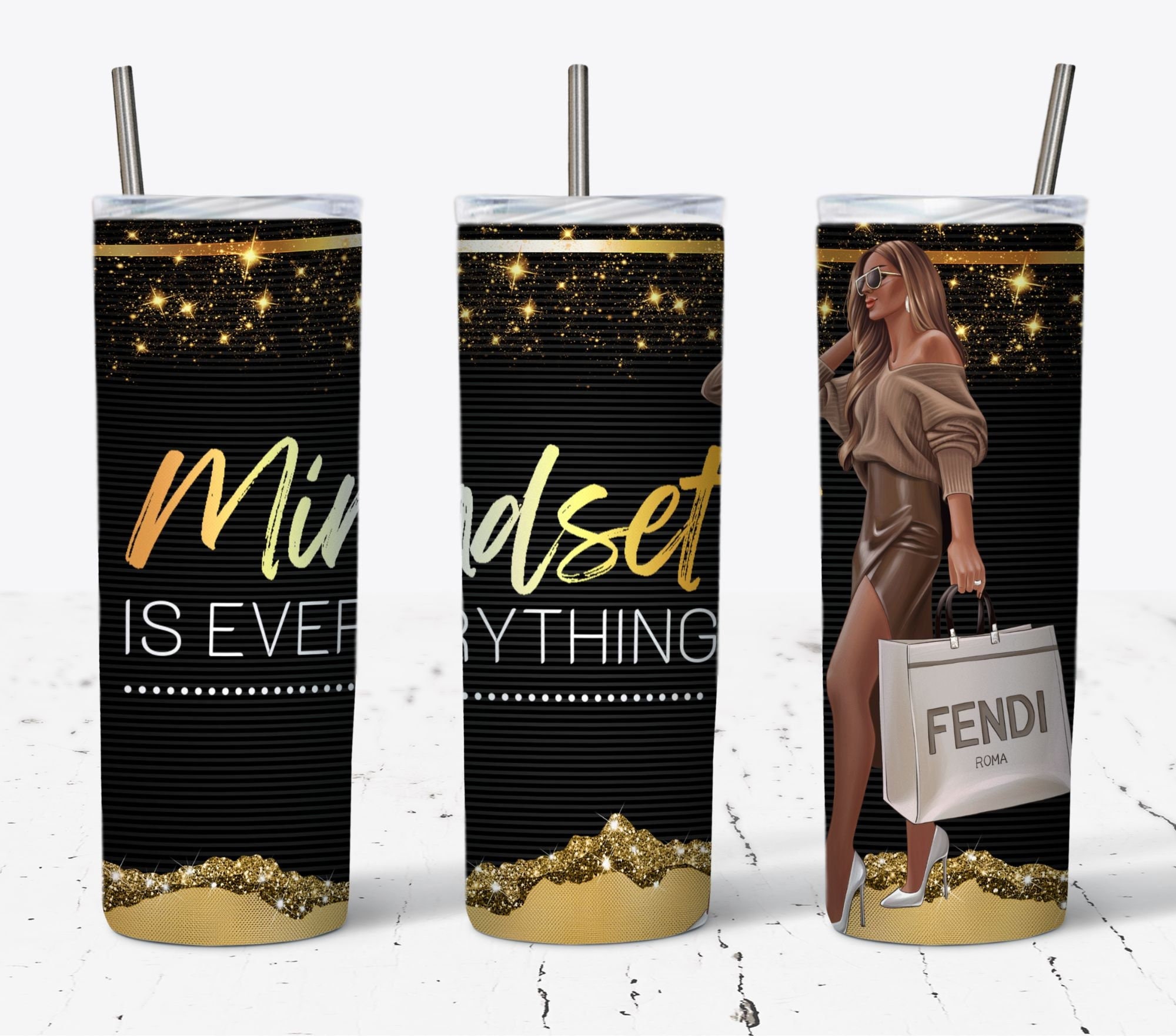 Boss Lady Mindset Sublimation Design Wraps for 20 Oz. Skinny - Etsy