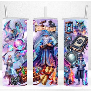 Wizard School Tumbler Wrap, 20oz Skinny Tumbler Sublimation Design, PNG ...