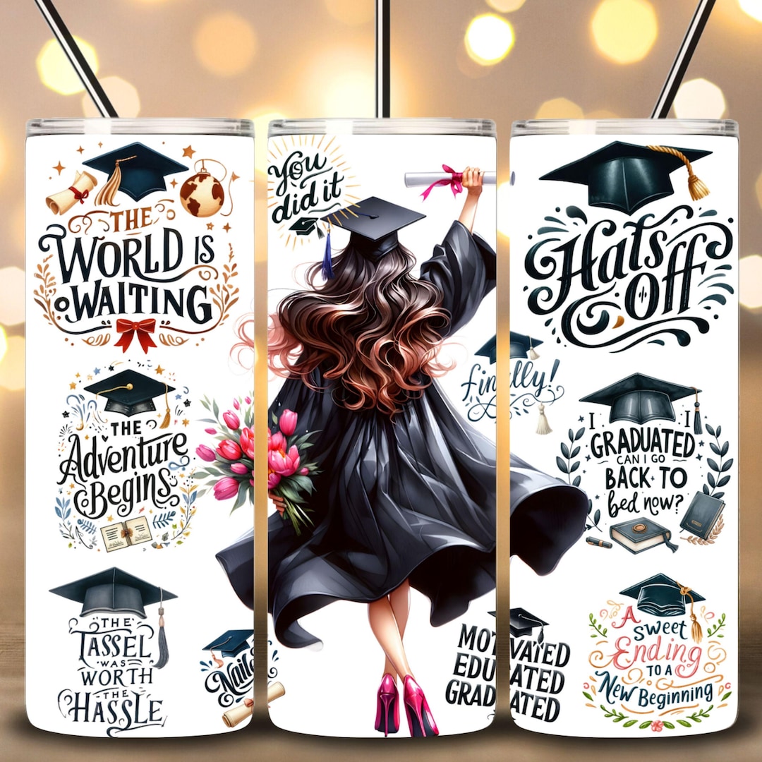 2026 Graduation Tumbler Wrap, Graduation Tumbler Gift, 20oz Skinny ...