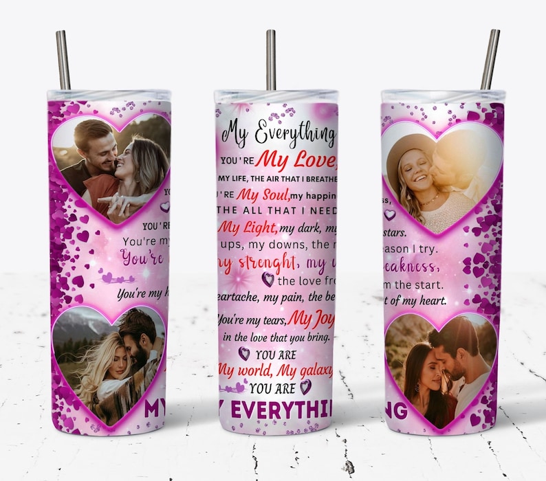 My Everything, My Love Couples Photo Tumbler Template Add Your Photos 4 ...