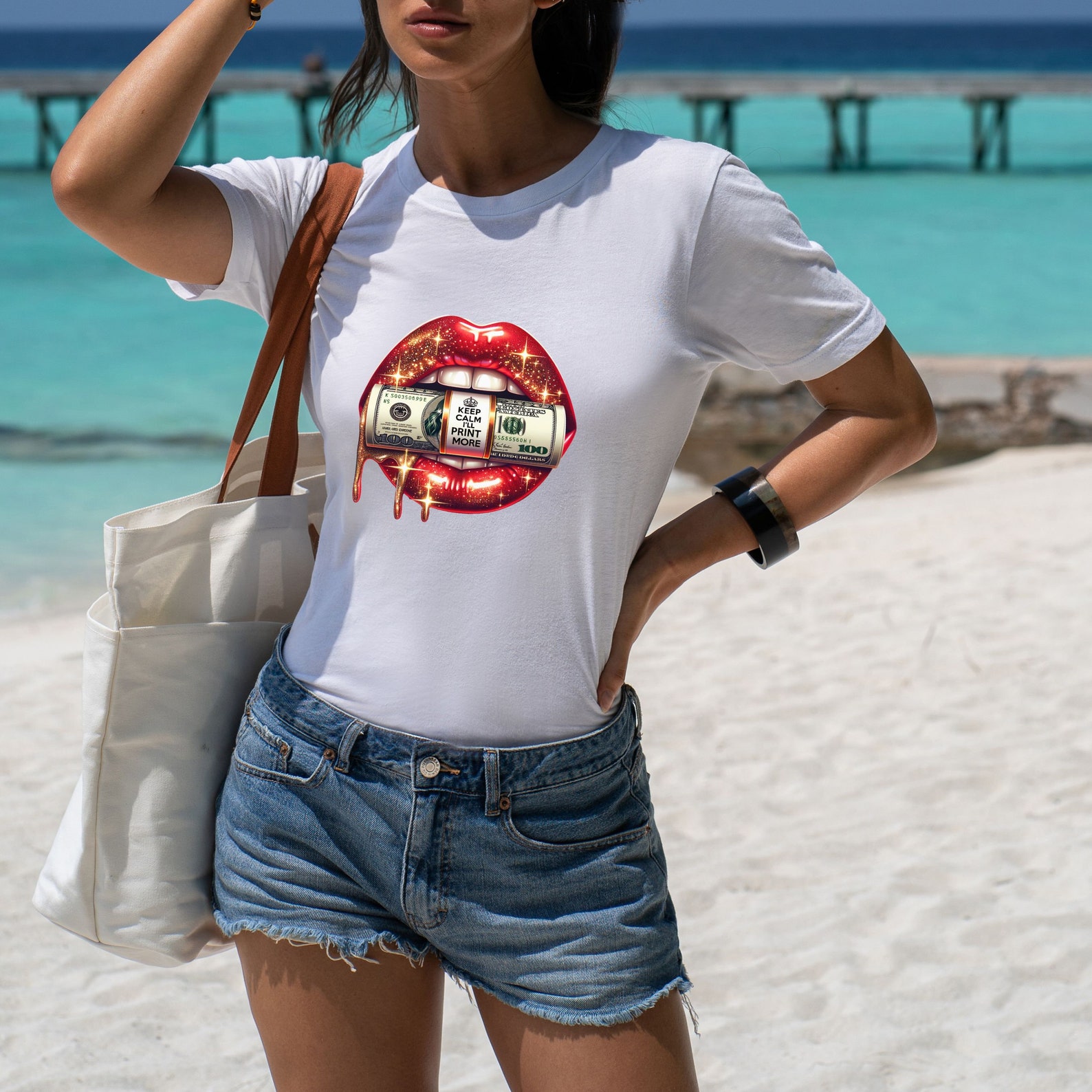 100 Dollar Bill Lips Png Sublimation Design, Digital Art Lips Png ...