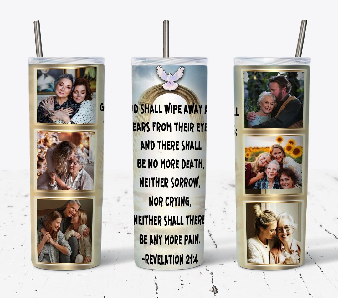 Memorial Tumbler Wrap, Custom Collage Memorial Photo Tumbler Wrap PNG ...