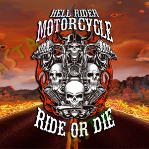 Hell Rider Motorcycle Tumbler, 20 Oz Skinny Tumbler Sublimation ...