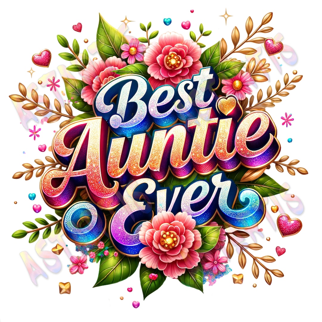 Best Auntie Ever PNG, BAE Png Sublimation Design Download, Aunt Love ...