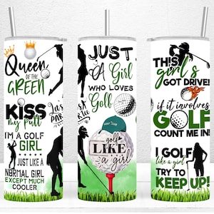 Funny Woman Golf Tumbler Wrap, 20oz Skinny Tumbler Sublimation Design ...