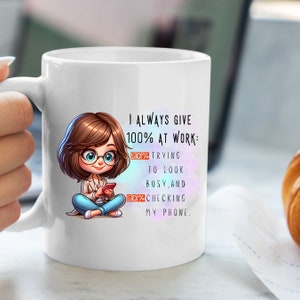 I Always Give 100% at Work PNG Sublimation Design 300 DPI, Funny Office ...