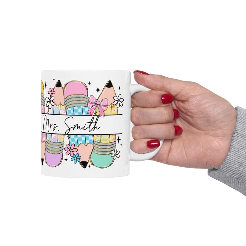 Teacher Appreciations Mug Wrap, 11oz & 15oz Mug Template, Personalized ...