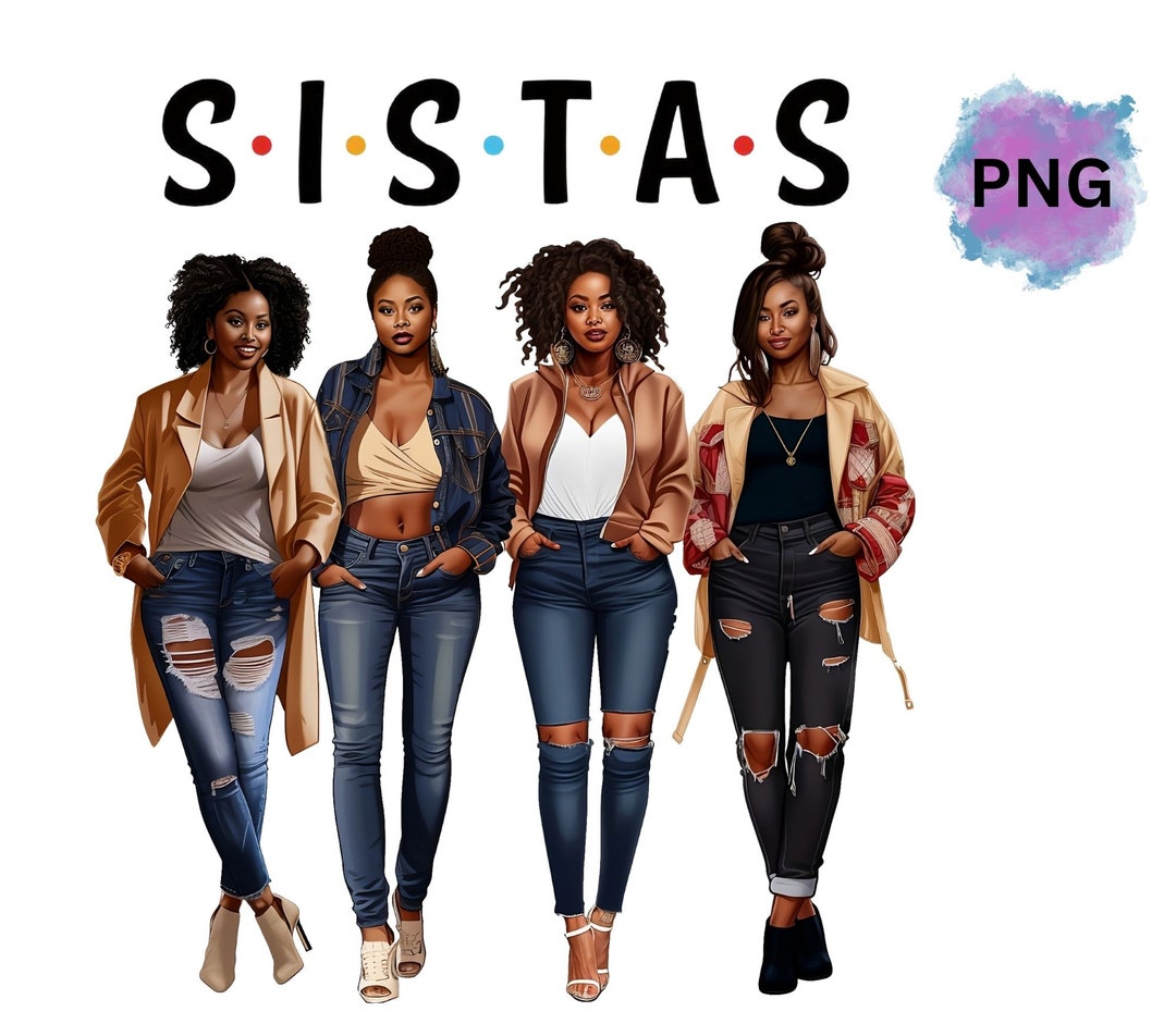 Sistas PNG Sisters Afro Women Together Black Woman Morena African ...