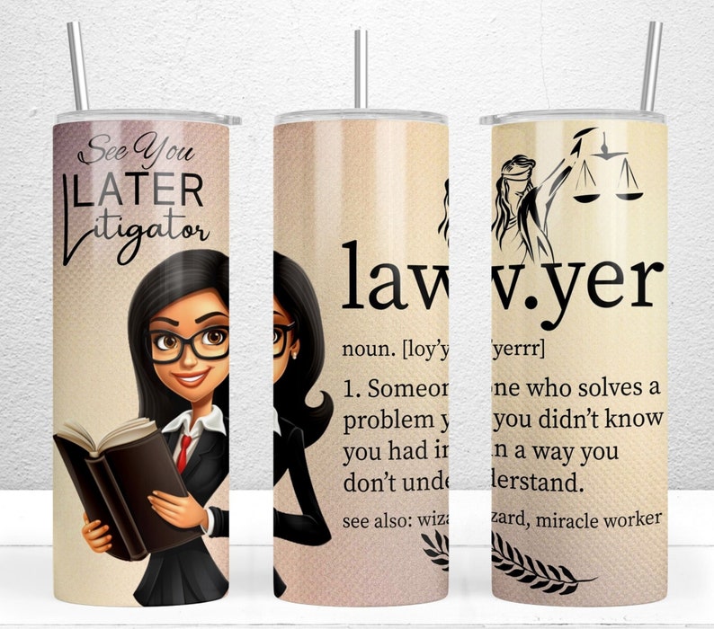 Funny Lawyer Definitiontumbler Wrap for 20 Oz. Skinny Tumbler PNG ...