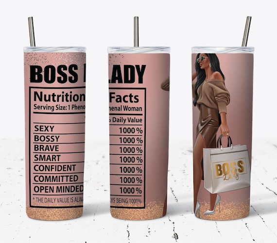 Boss Lady Nutrition Facts Sublimation Design Wraps for 20 Oz. - Etsy