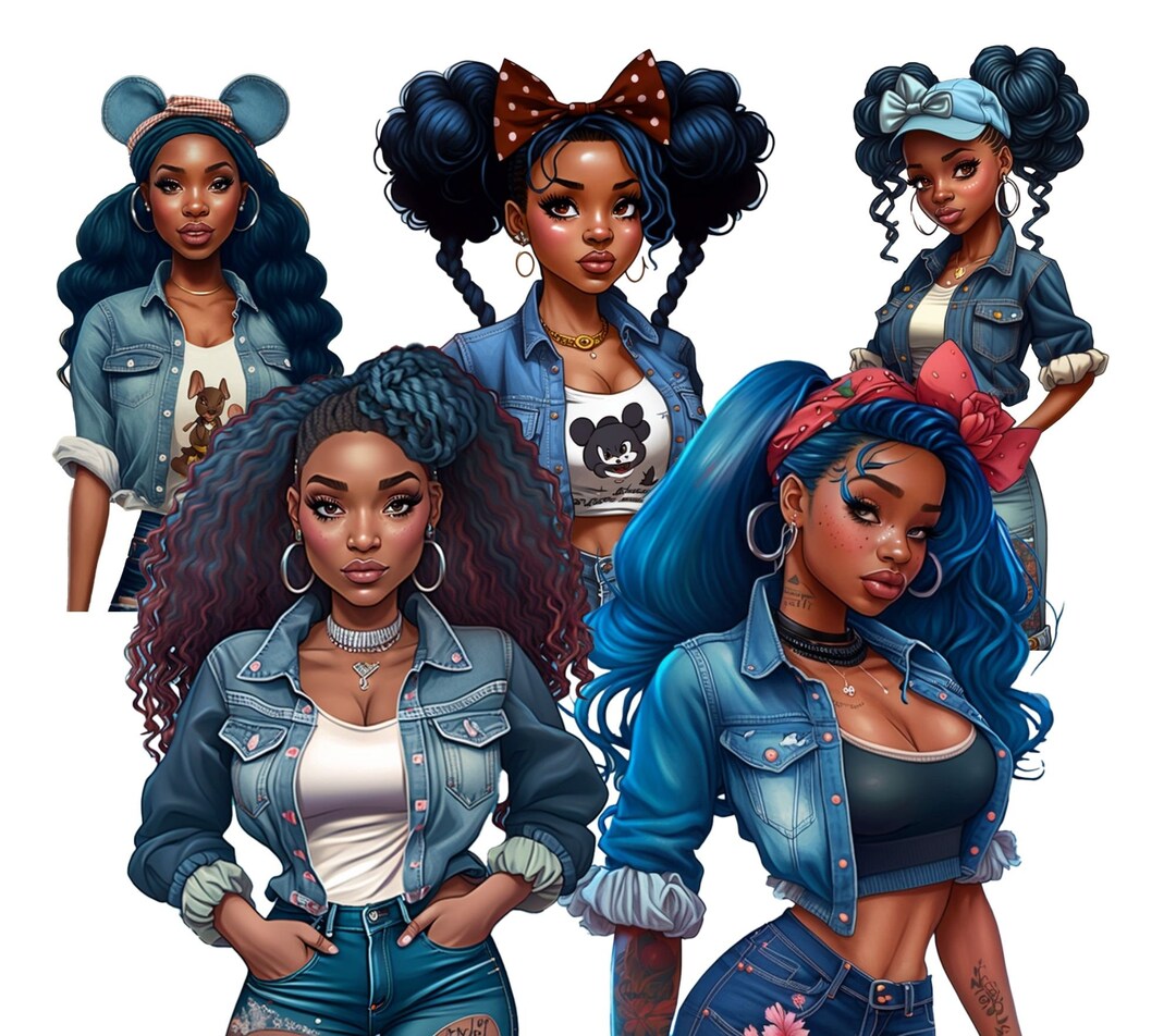 Beautiful Dread Loc Black Girl Magic Melanin Black Woman PNG Afro ...