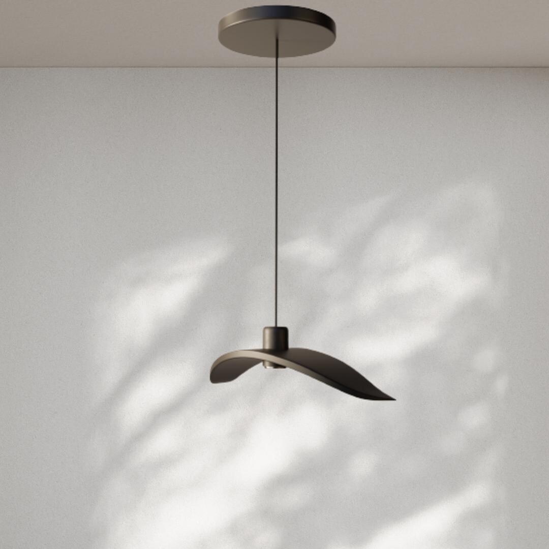 Black Single Wing Pendant, Wing Light Fixture, Boho Ceiling Decor ...