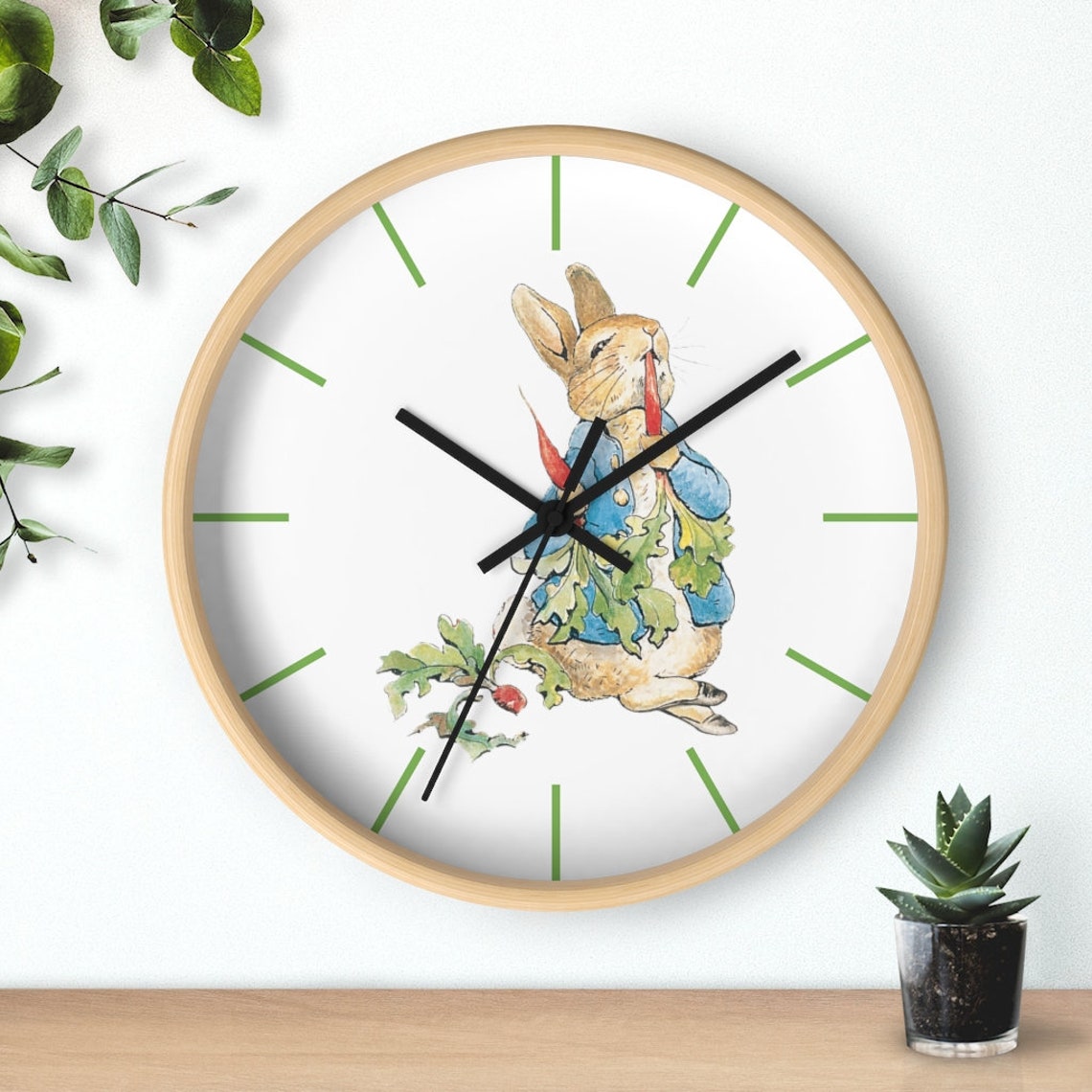 Peter Rabbit Wall Clock Nursery Baby Child's Room | Etsy