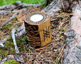 Wooden Circle Candle Holder - Etsy