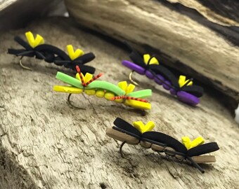 Foam Dry Flies Peacock Chernobyl the Best Dry Fly Patterns - Etsy